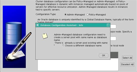 oracle dba a practical approach dbca error choose a different