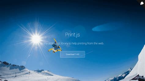 Printjs A Tiny Javascript Library To Print From The Web Prtfl Jan