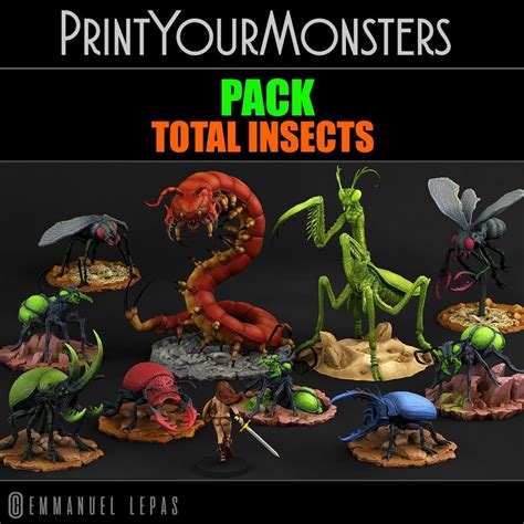 Total Insects Pack Dnd Insectoid Fly Centipede Ant Collectible