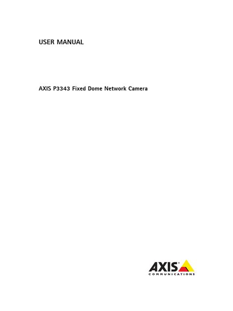 Axis P3343 User Manual En Us 42503 Pdf Streaming Media Exposure
