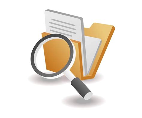 Premium Vector Isometric Illustration Concept Searching For Files In A Folder