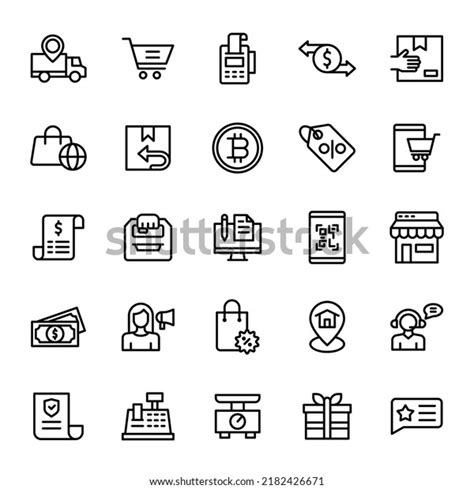 Ecommerce Icon Set Illustration Vector Graphic Stock Vector Royalty Free 2182426671 Shutterstock