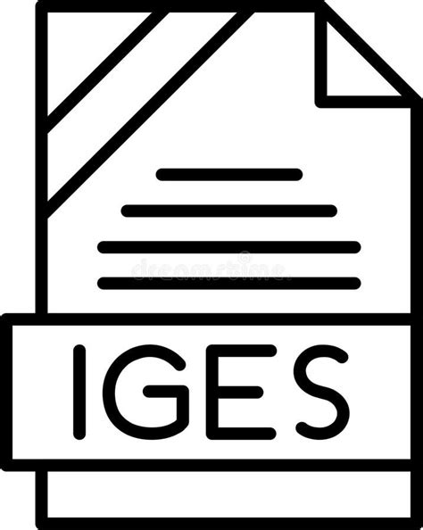 Iges Outline Vector Icon Stock Vector Illustration Of Extension 388818786
