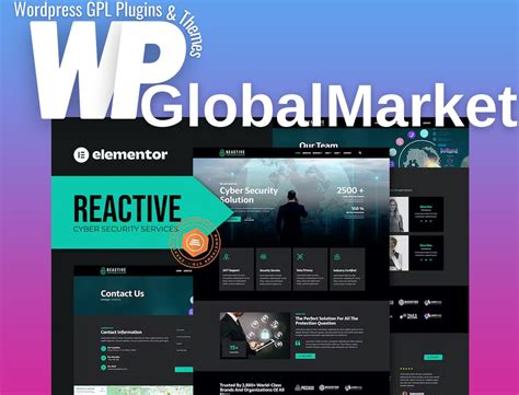 Reactive Cyber Security Services Elementor Template Kit Wordpress