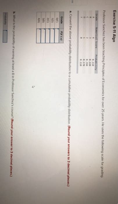 Solved Exercise 5 11 Algo Professor Sanchez Has Been Chegg Com