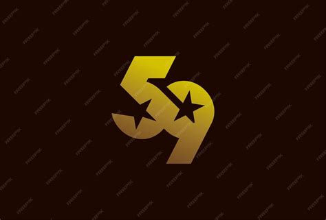 Premium Vector Number 59 Logo Monogram Number 59 Formed From The