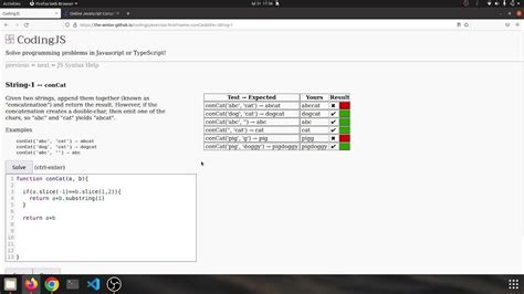 String 1 Concat Javascript Solution Youtube