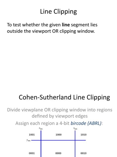 line clipping to test whether the given line segment lies outside the