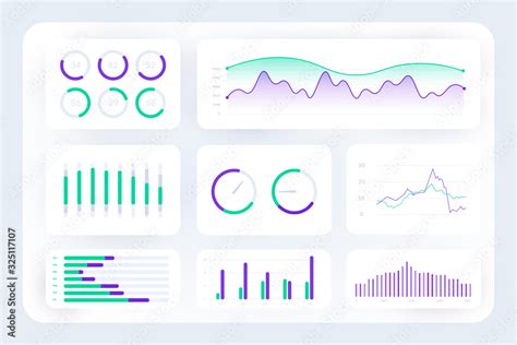 UX UI Admin Panel Template Website User Dashboard With Graphics Statistic Bars Diagram Etc