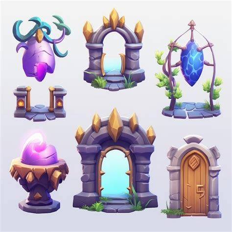 Premium Photo A Collection Of Different Types Of Architecture Including A Door And A Door