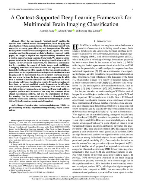 Pdf A Context Supported Deep Learning Framework For Multimodal Brain Imaging Classification