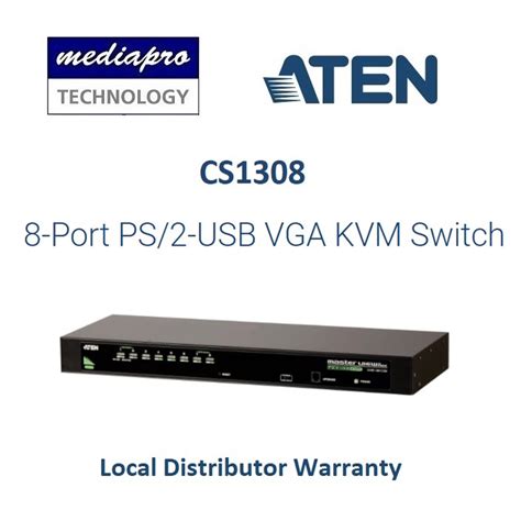 Aten Cs1308 8 Port Ps 2 Usb Vga Kvm Switch 2 Year Local Distributor