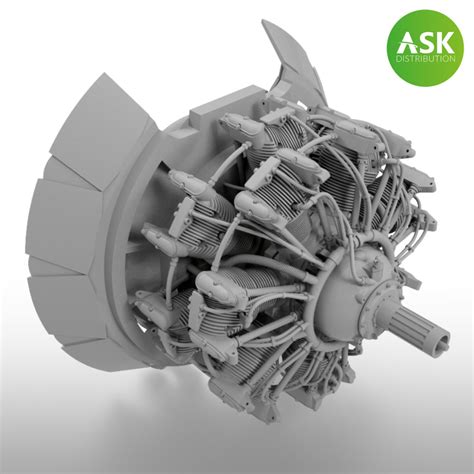Art Scale Sakae Engine Incl Exhausts And The Open Cowlings Exclusiv 3d Print Megamodelleu