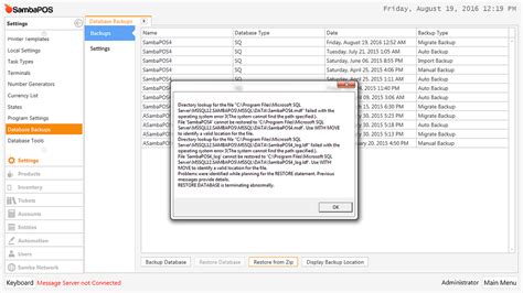 Cant Restore To Older Database Version 4 Sambaclub Forum