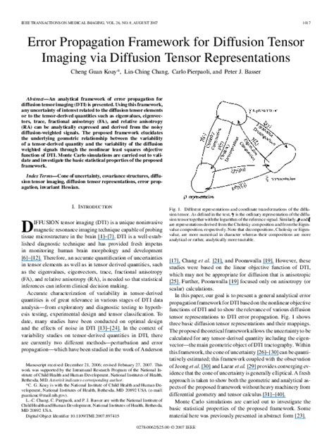 Pdf Erratum To Error Propagation Framework For Diffusion Tensor