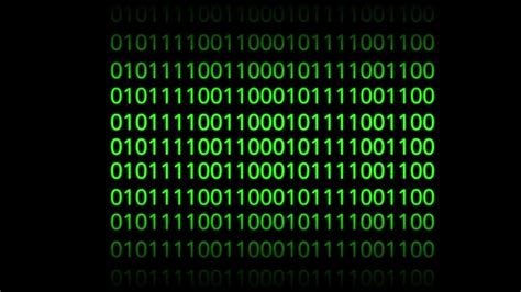 Premium Stock Video Zeros And Ones On Screen Programming Concept Matrix Green Binary Code