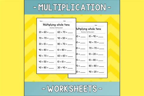 Multiplying Whole Tens By Whole Tens Graphic By Atlasart · Creative Fabrica