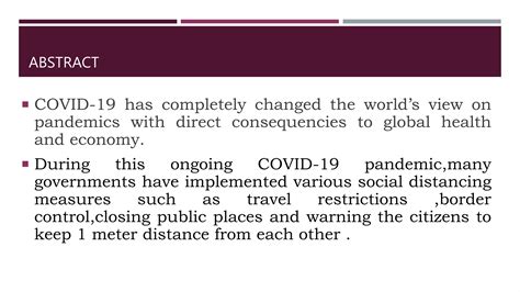 Social Distance Detectionpptx Infectious Diseases Diseases And