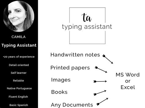 type or retype any documents handwritten texts to ms word or excel