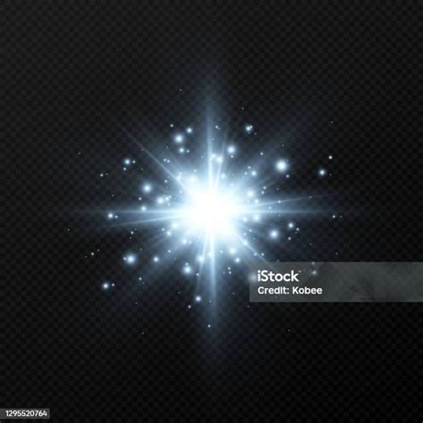 벡터 블루 글로우 마법의 빛 마법의 빛 가벼운 Png 반짝반짝 빛의 푸른 섬광 벡터 이미지입니다 스파크에 대한 스톡 벡터 아트