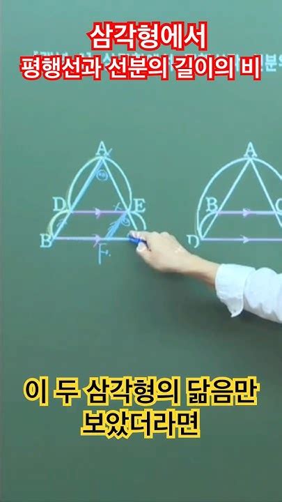 삼각형에서 평행선과 선분의 길이의 비 중2수학 평행선 선분의길이의비 내신 개념설명 개념 삼각형닮음 Youtube
