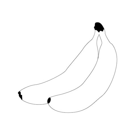 아이들을 위한 바나나 색칠 페이지 프리미엄 벡터