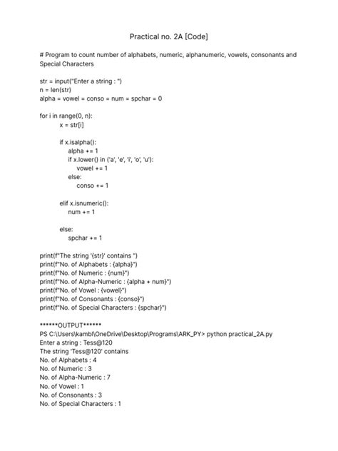 Python Practical 2 Code Pdf