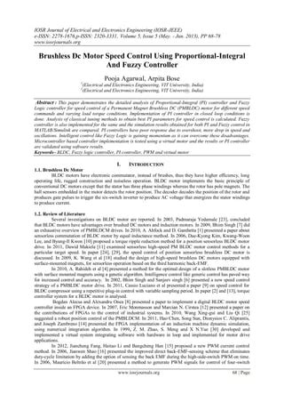 Brushless Dc Motor Speed Control Using Proportional-Integral And Fuzzy Controller | PDF