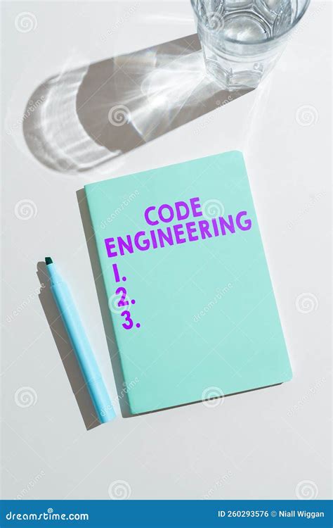 Writing Displaying Text Code Engineering Word Written On Significant