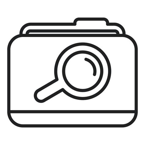 Folder Data Icon Outline Vector Computer Interface 16160683 Vector Art