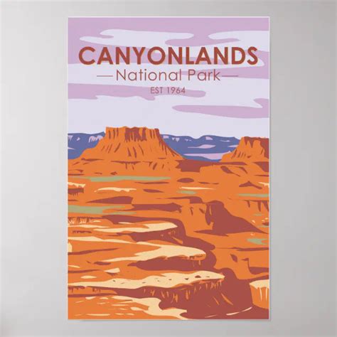 Canyonlands National Park Island In The Sky Retro Poster Zazzle