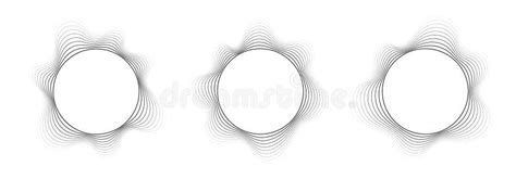 Round Sound Wave Frames Circular Lines Pattern Radial Curvy Shapes Geometric Concentric