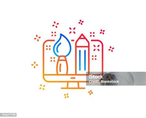 크리에이 티브 디자인 라인 아이콘입니다 그래픽 디자이너 기호입니다 벡터 0명에 대한 스톡 벡터 아트 및 기타 이미지 0명 개발 고급 Istock