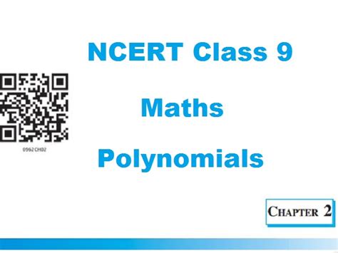 Class Maths NCERT Book Chapter Polynomials PDF