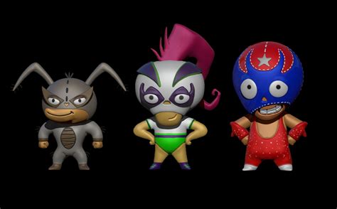 Archivo Stl Pack 3 Luchadores Mucha Lucha・diseño De Impresión En 3d Para Descargar・cults