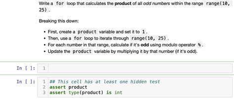 Solved Write A For Loop That Calculates The Product Of All Chegg