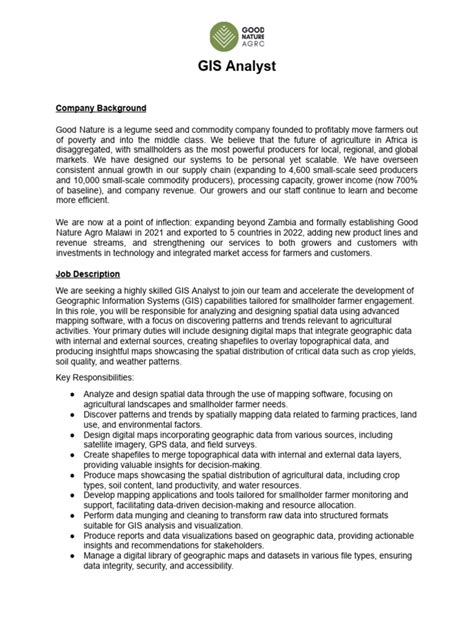 Gis Analyst Job Description Pdf Geographic Information System Data