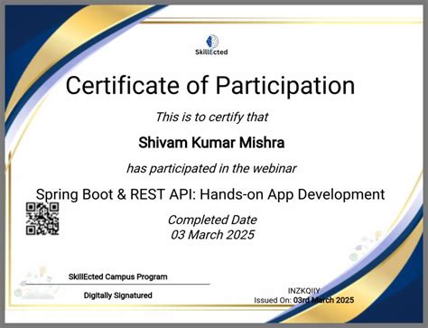 Springboot Restapi Certification Learningneverstops Shivam Kumar Mishra