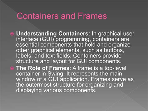 Swing Using Java With Various Components Pptx
