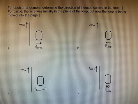 solved for each arrangement determine the direction of