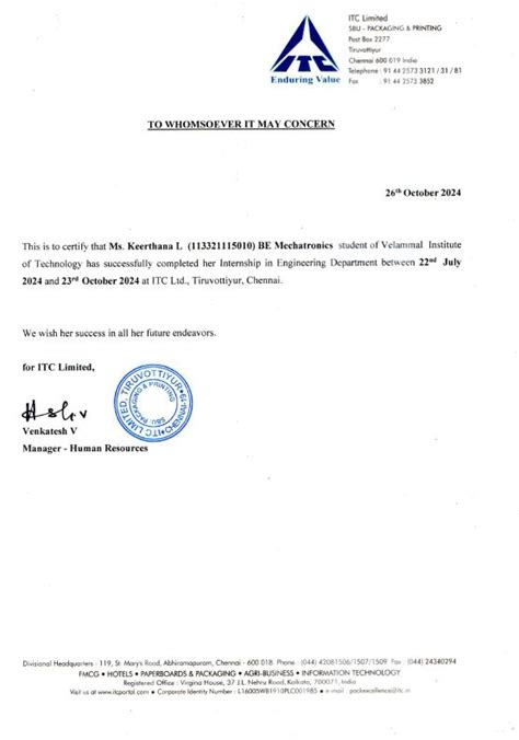 Internship Engineering Itcpackagingandprintingsbu Learningjourney