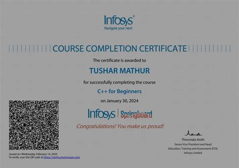 tushar mathur on linkedin infosys springboard