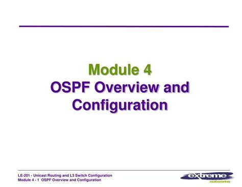 Ppt Module 4 Ospf Overview And Configuration Powerpoint Presentation
