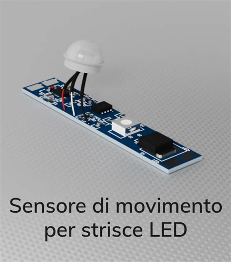 Sensore Di Movimento Ad Infrarossi Pir Da Profilo Per Strisce Led