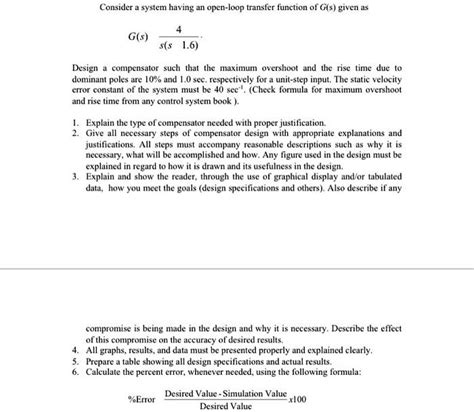 Solved Consider A System Having An Open Loop Transfer Function Of Gs Given As 4gs S16