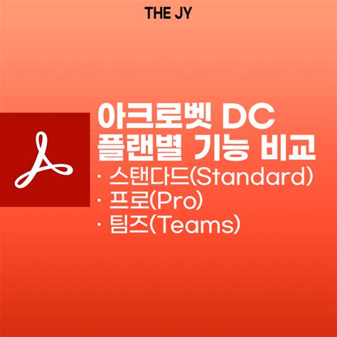 아크로뱃 구독 플랜별 기능 비교 개인 기업용 엔터프라이즈 네이버 블로그