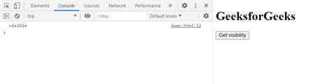 Html Dom Document Visibilitystate Property Geeksforgeeks