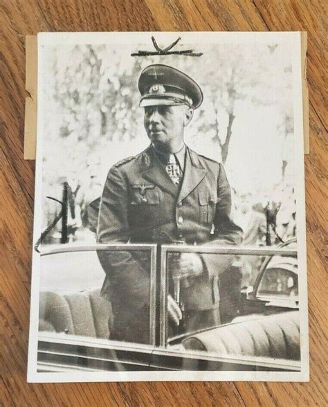 Original Ww2 Press Photo Of German Field Marshall Erwin Rommel In Italy