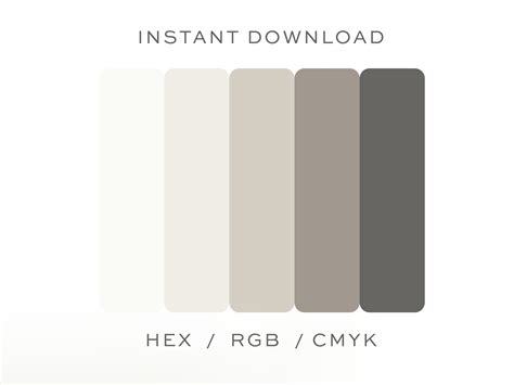 Greige Color Palette For Website Brand Palette Color Palette Hex