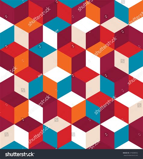Seamless Pattern Colored Cubes Endless Multicolored Stock Vector 274008932 Shutterstock